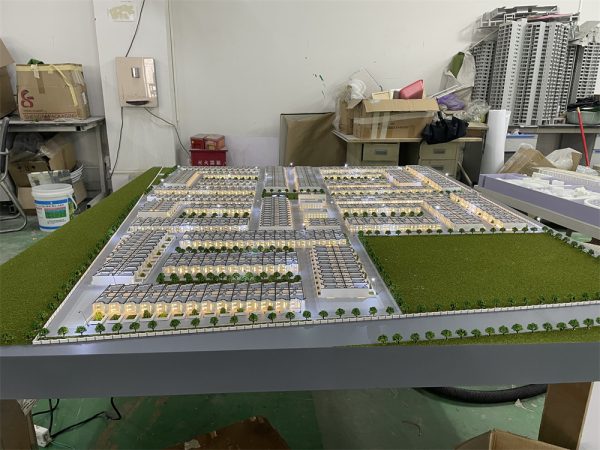 Master plan scale building model houses for future development